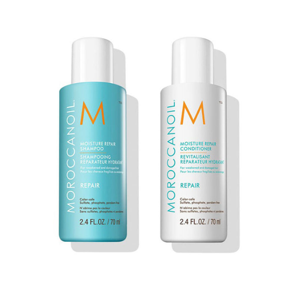 Moroccanoil Repair Shampoo, Conditioner Travel Size (70ml / 70ml) – Bounce Beauty